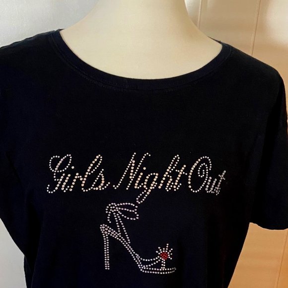 Karen Kettering Designs | Tops | Ladies Black Tshirt Girls Night Out ...